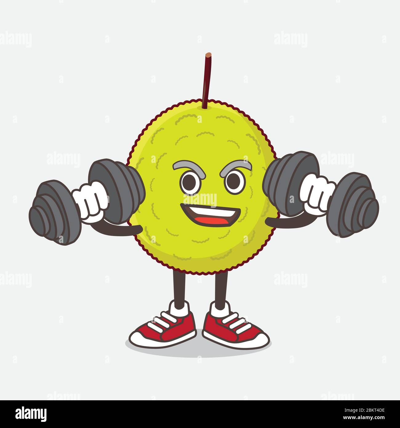 An illustration of Entawak Fruit cartoon mascot character on fitness ...