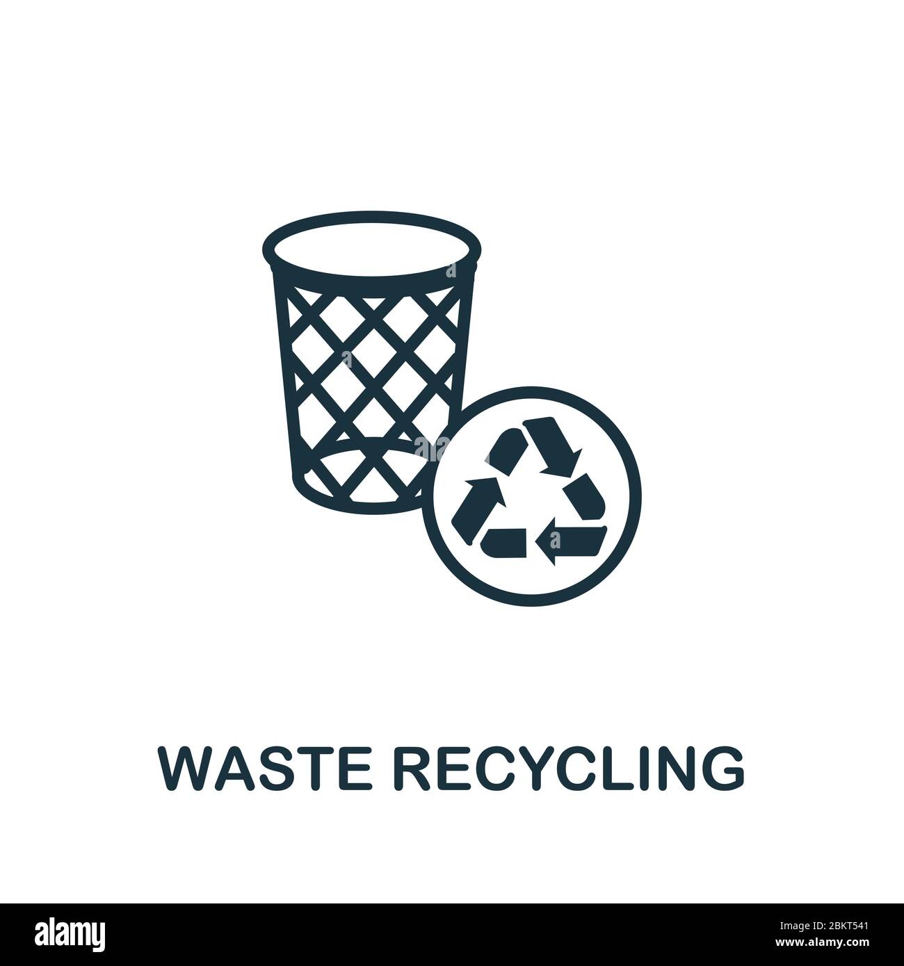 Waste Recycling icon. Simple illustration from recycling collection ...