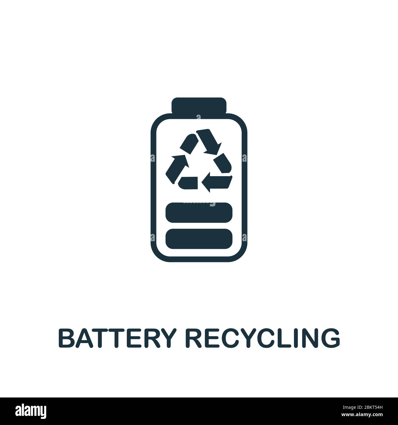 Battery Recycling icon. Simple illustration from recycling collection ...