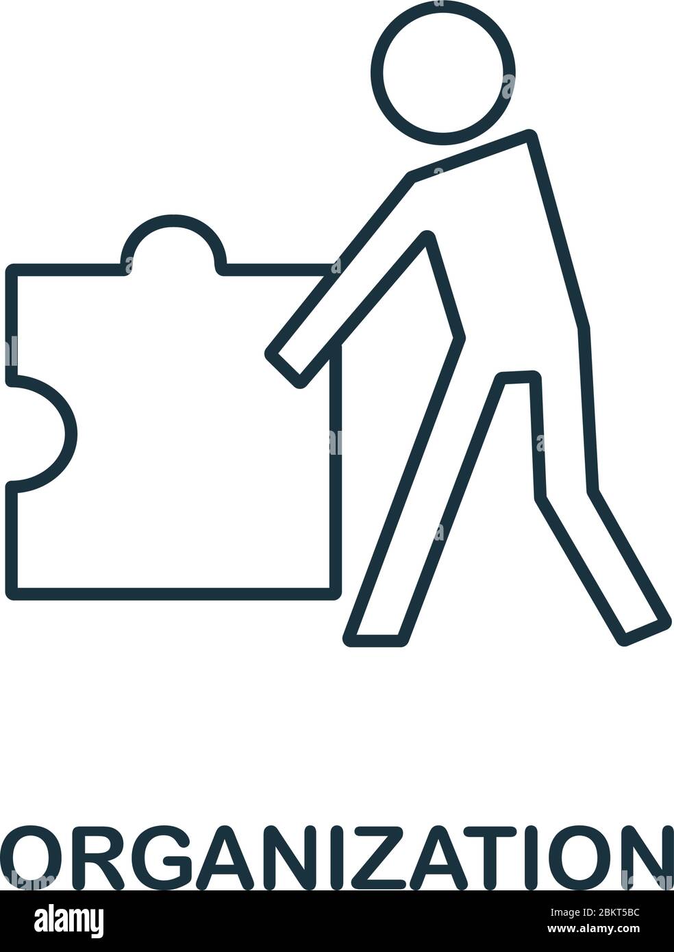 Organization icon from reputation management collection. Simple line element Organization symbol ...