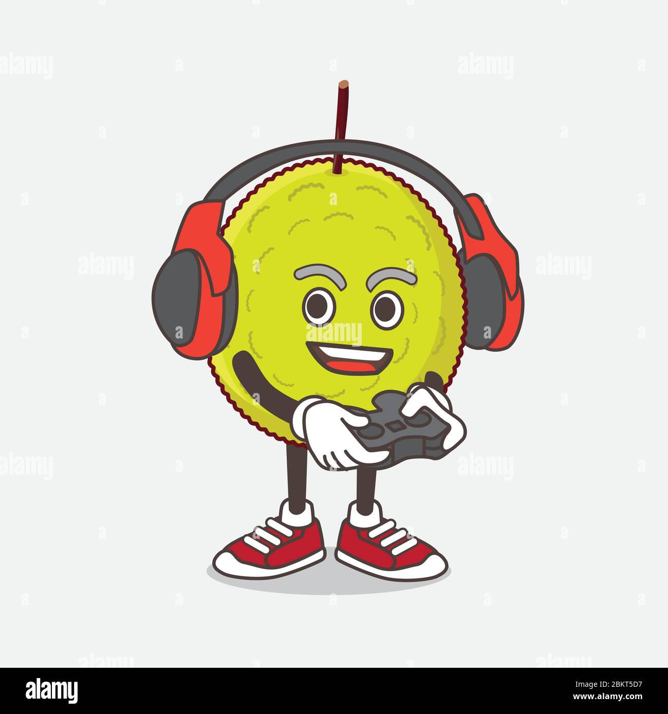An illustration of Entawak Fruit cartoon mascot character play a game ...