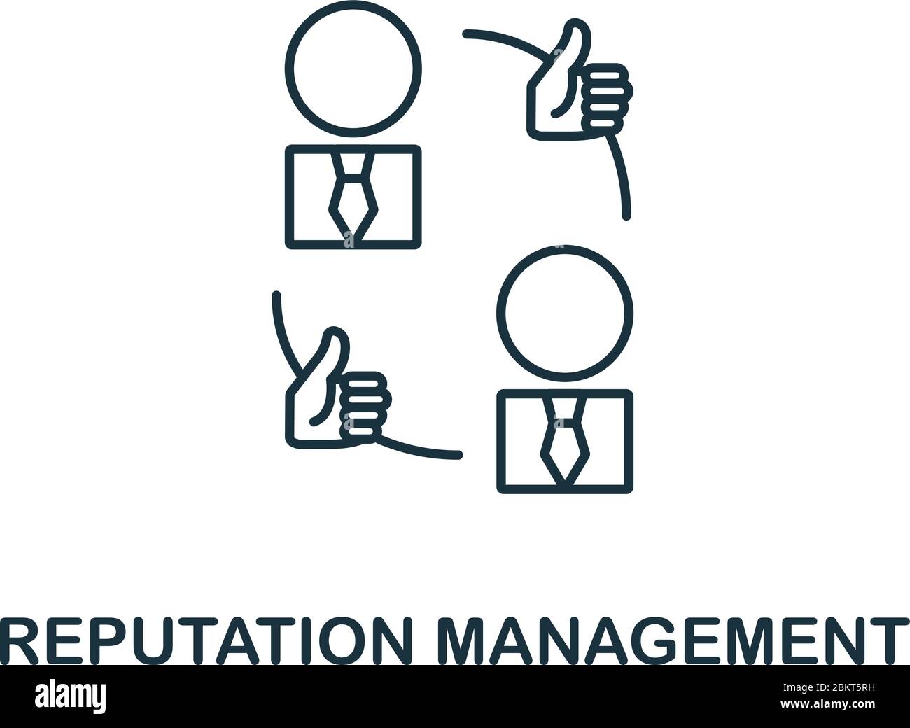 Reputation Management icon. Simple line element Reputation Management ...