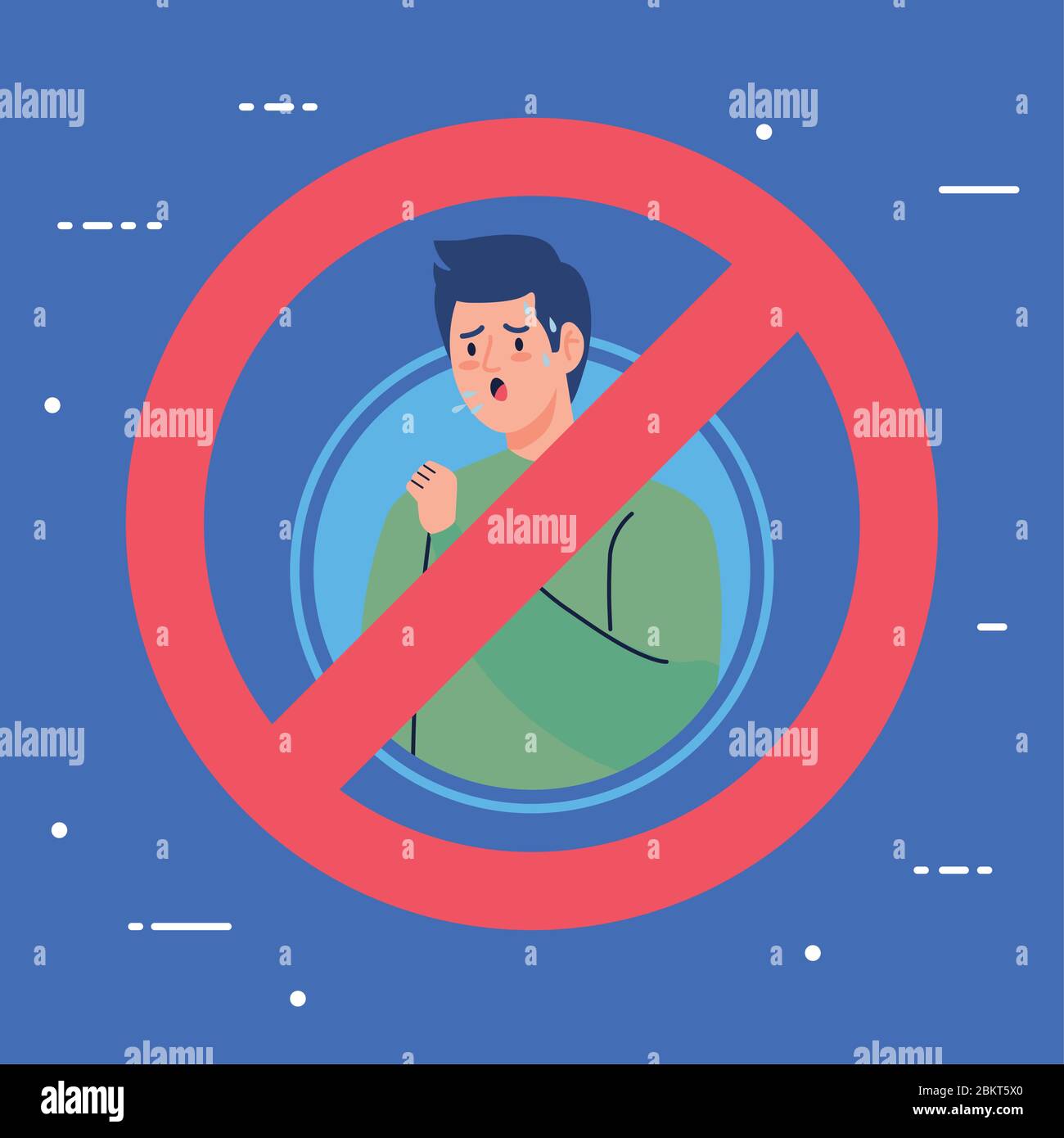 man sick with denied symbol Stock Vector Image & Art - Alamy