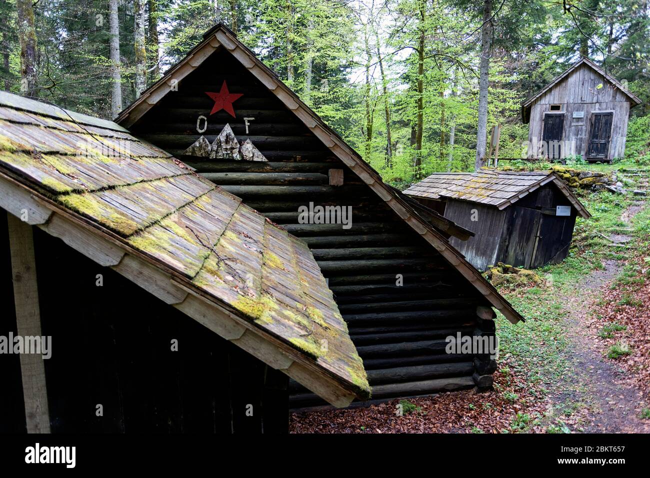 huts of the WW2-era Jelendol Partisan Hospital, World war II secret ...