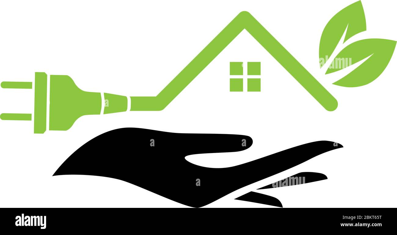 Hand house power cable Stock Vector Images - Alamy