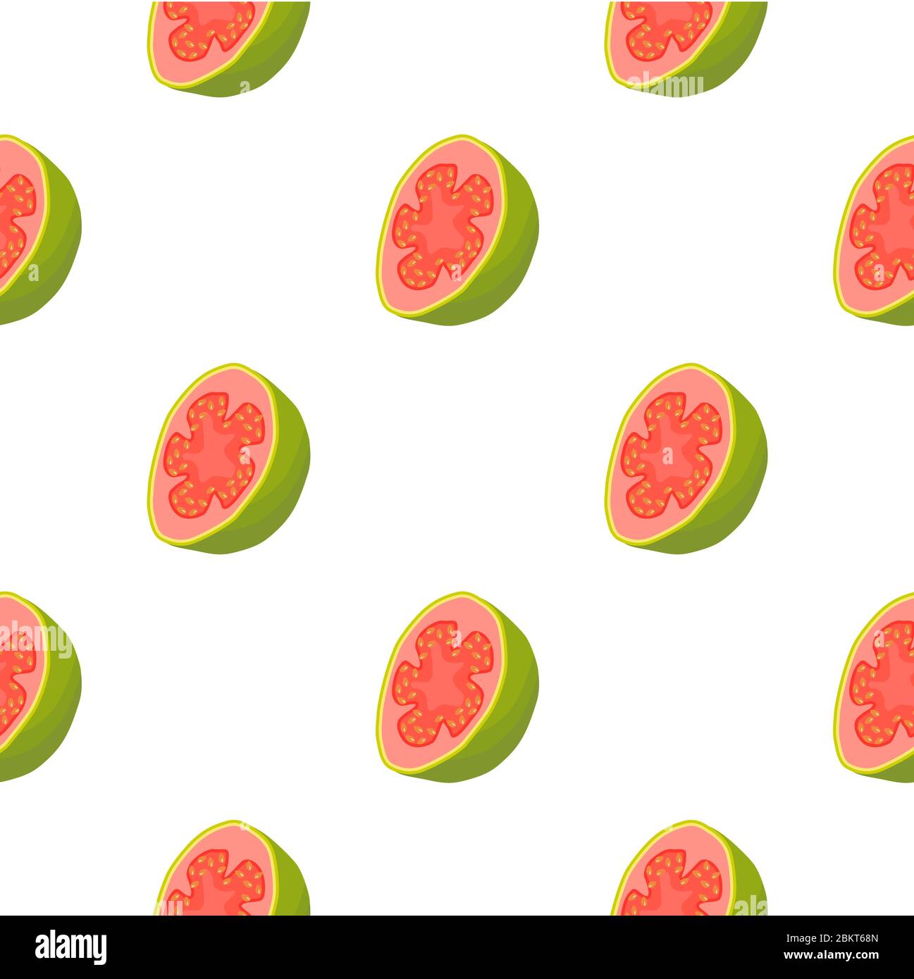 Illustration on theme big colored seamless guava, bright fruit pattern ...