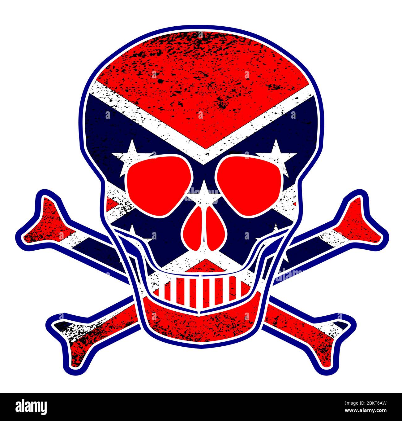 Skull and crossbones with the British United Kingdom flag sign over a ...