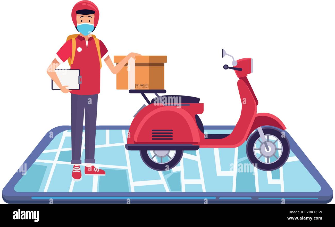 Male worker in uniform using Stock Vector Images - Alamy