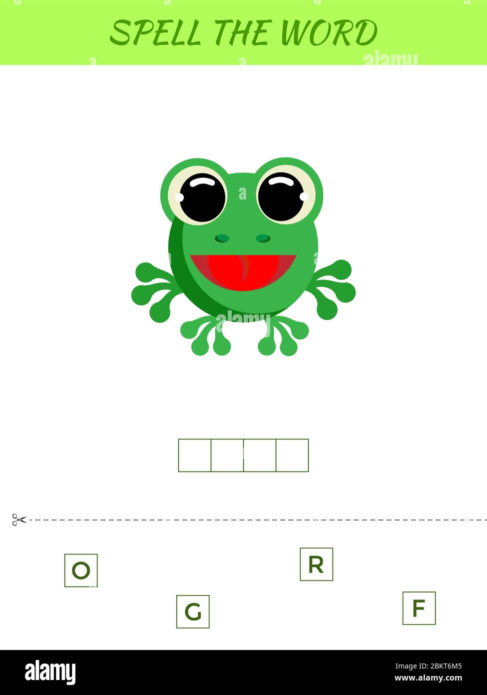 Spelling word scramble game template. Educational activity for ...