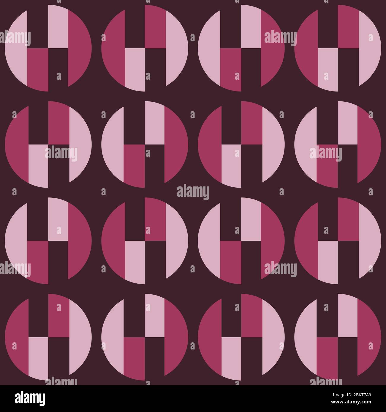 Simple abstract geometric design. Rounded repeated pattern for textile ...