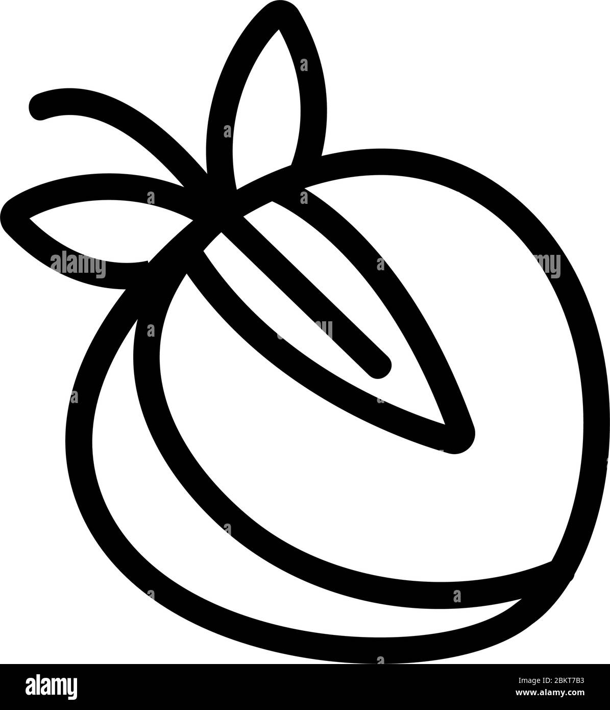 cut strawberries icon vector outline illustration Stock Vector Image ...