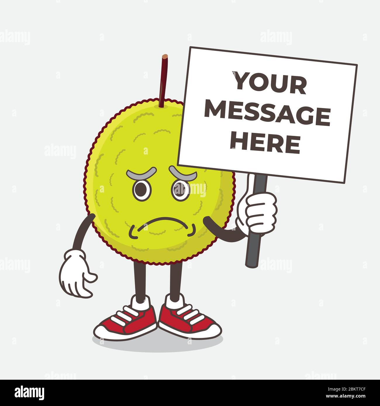 An illustration of Entawak Fruit cartoon mascot character with ...