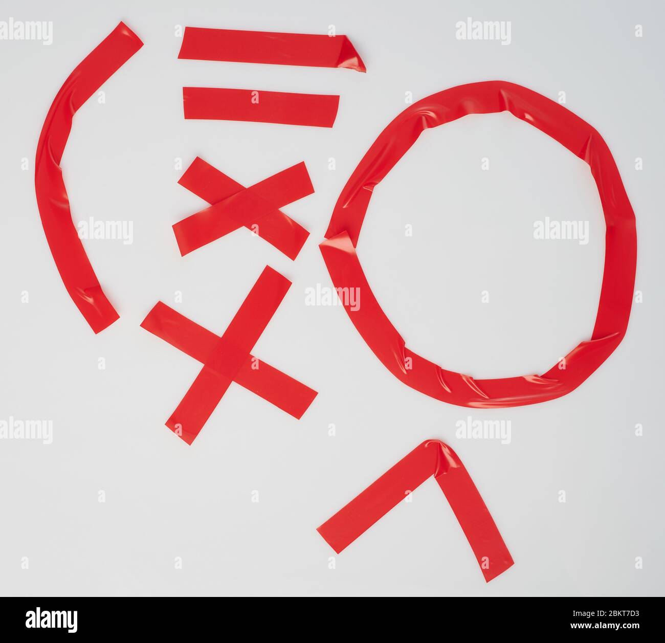 Set of different shapes red masking tape isolated flat view Stock Photo ...