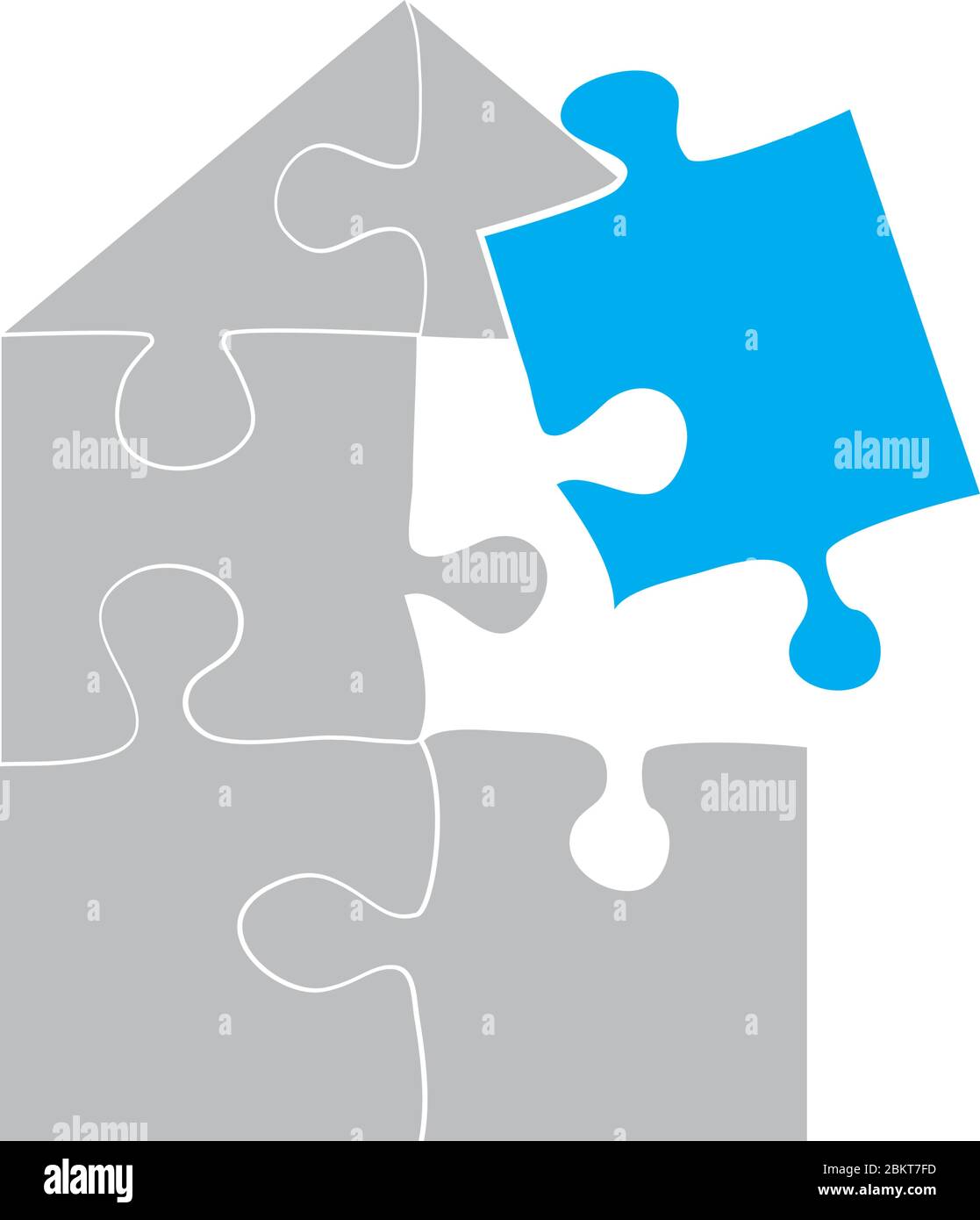 puzzles created house shape Stock Vector Image & Art - Alamy