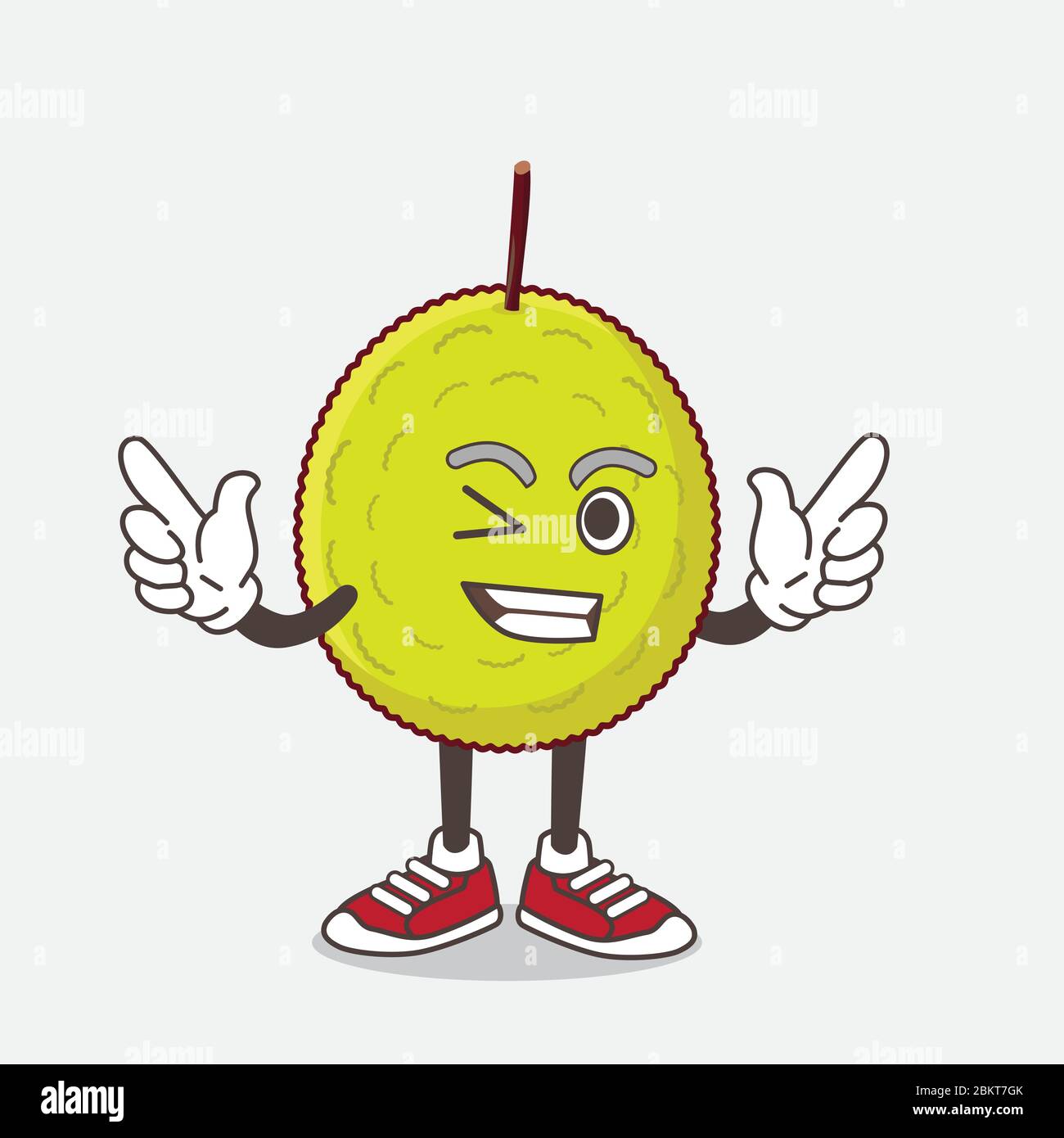 An illustration of Entawak Fruit cartoon mascot character with Winking ...