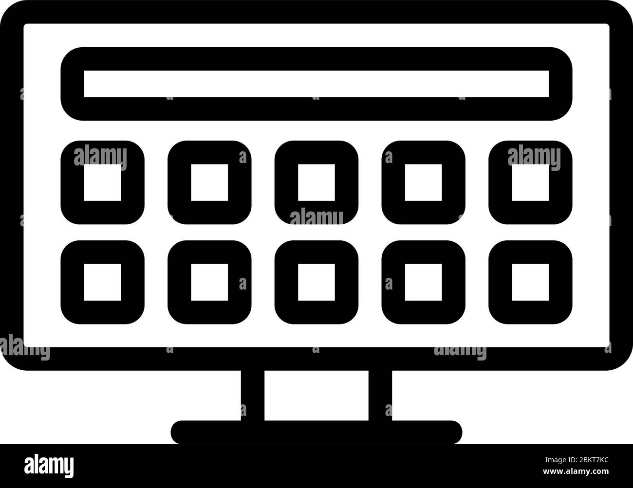 selection of tv programs icon vector outline illustration Stock Vector ...