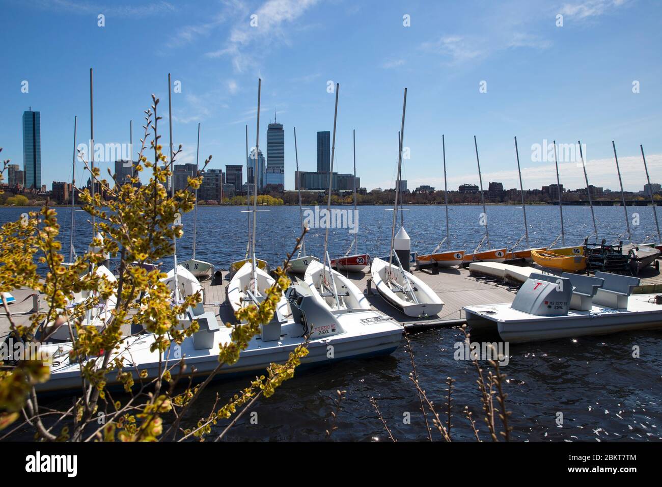 View of the Boston skyline over Charles River Stock Photo - Alamy