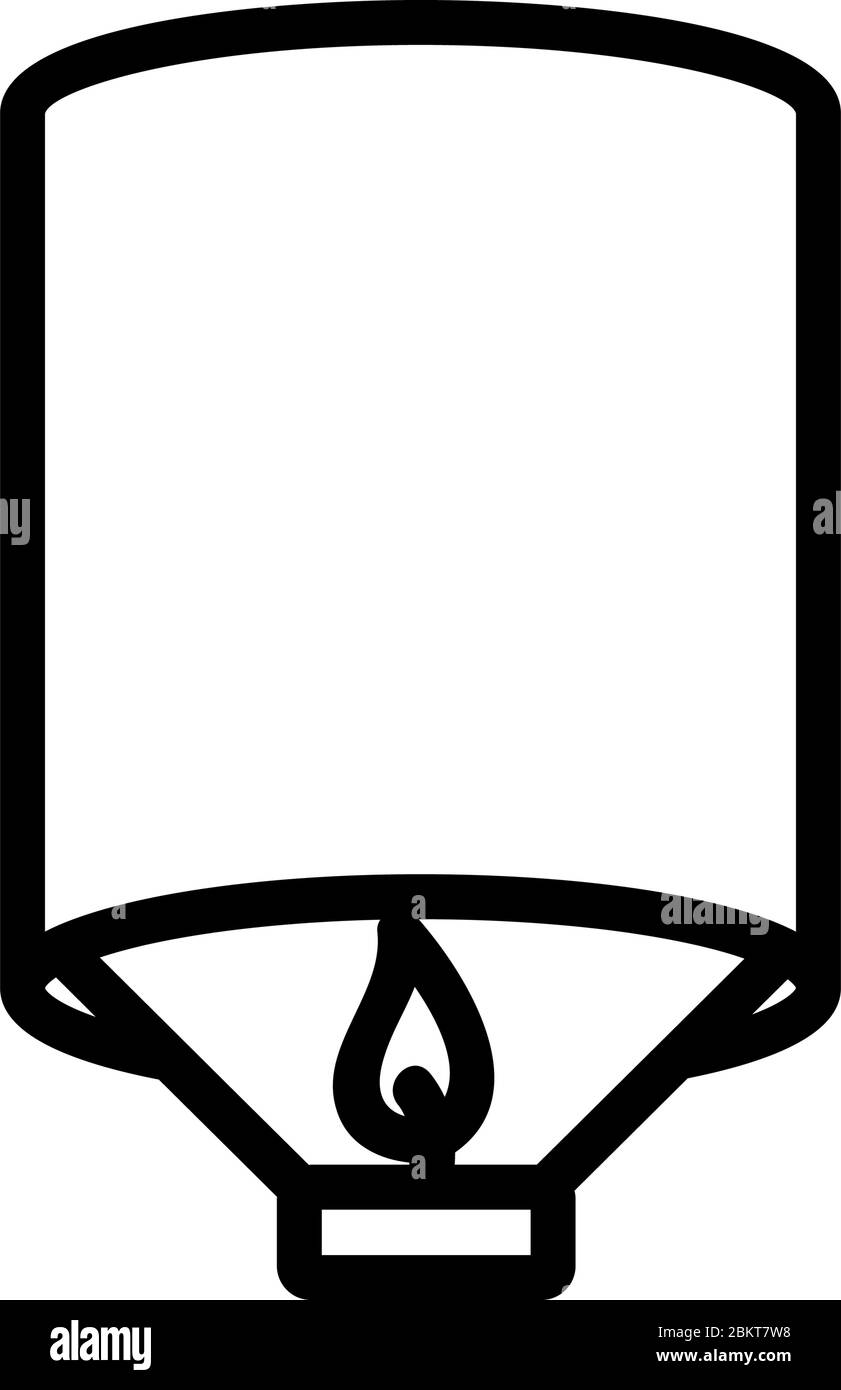 burning lamp icon vector outline illustration Stock Vector Image & Art ...