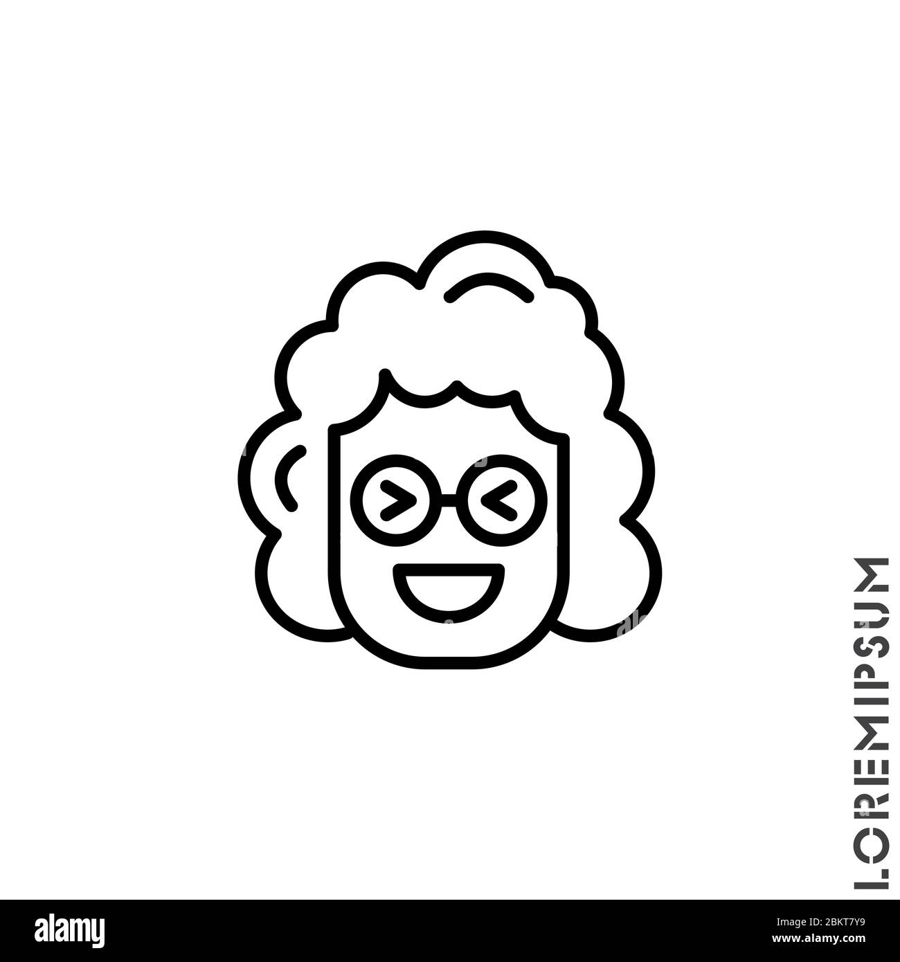 Emoticon vector girl, woman icon on white background. vector emoticon ...