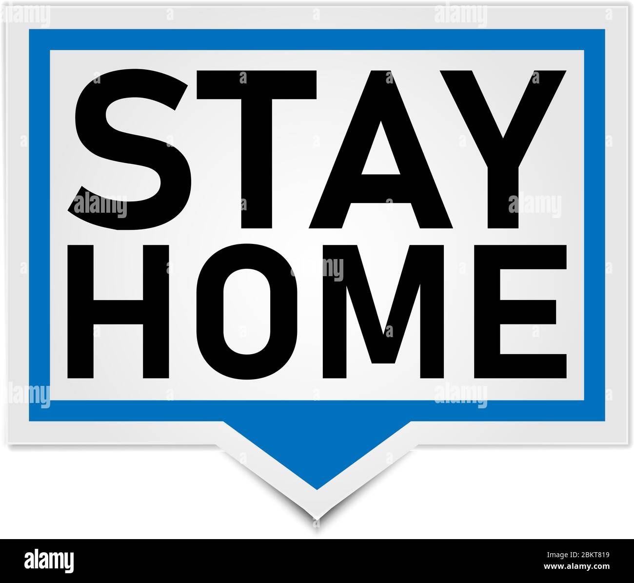 blue Stay home, home sticker badge, symbol, vector illustration Stock ...