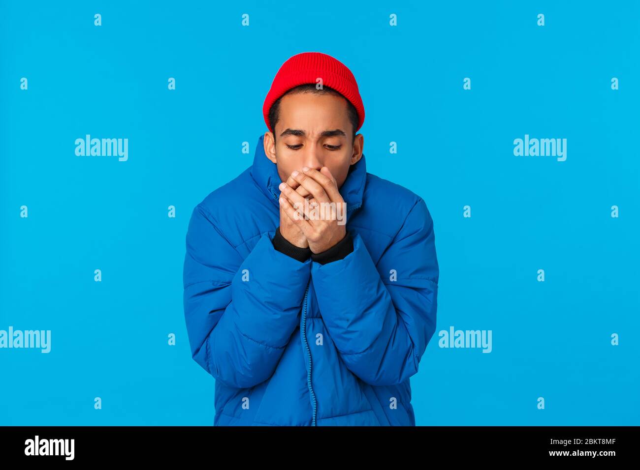 Person breathing in cold weather hi-res stock photography and images ...