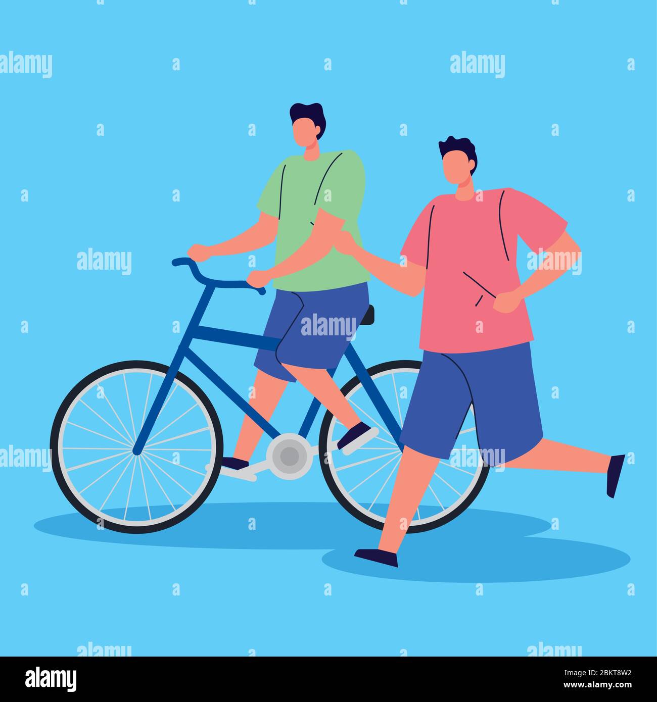 men practicing exercise avatar characters Stock Vector Image & Art - Alamy