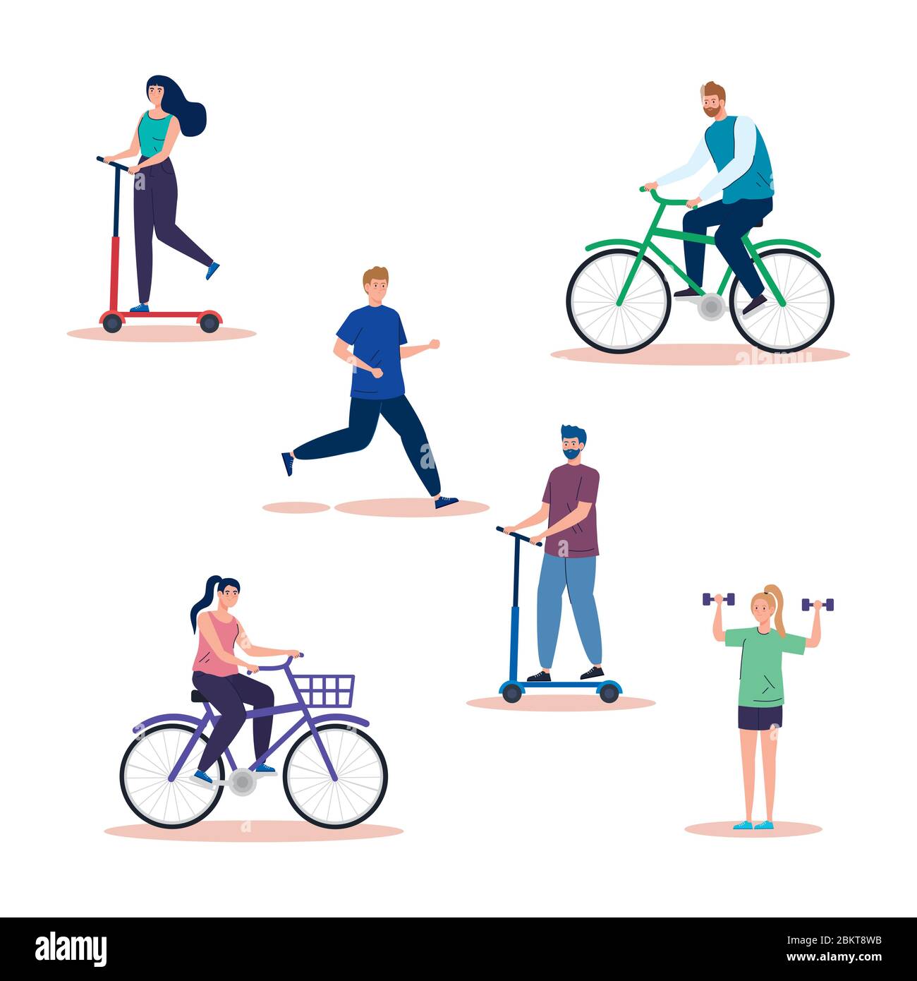 Wellness activities Stock Vector Images - Alamy