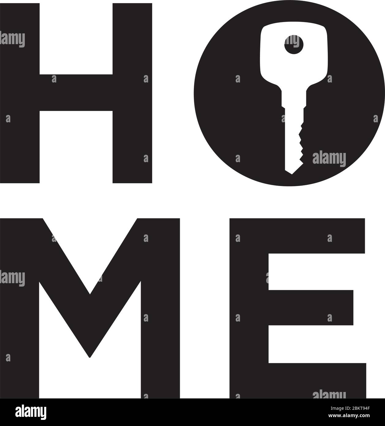 word "home" with door key inside letter "O Stock Vector Image & Art - Alamy