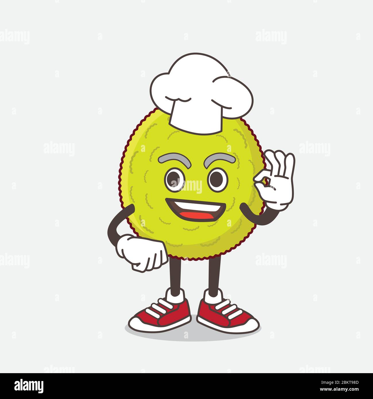 An illustration of Entawak Fruit cartoon mascot character in a chef ...