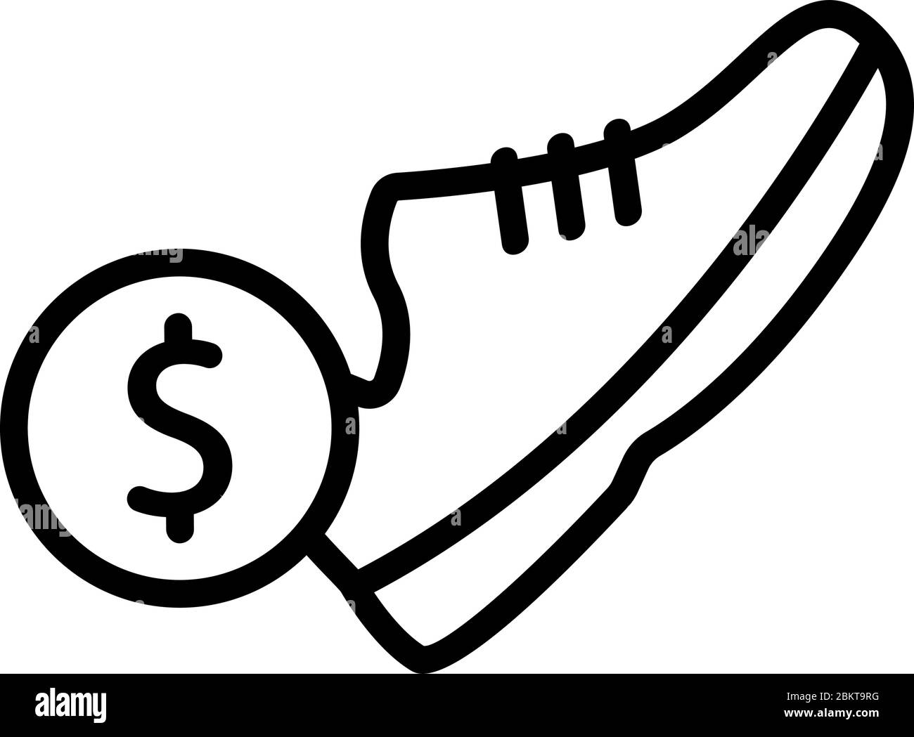 expensive sneakers icon vector outline illustration Stock Vector Image ...