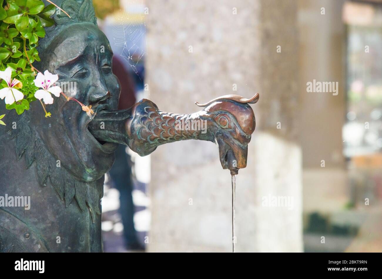 water, a precious and public resource, comes out of a human and dragon ...