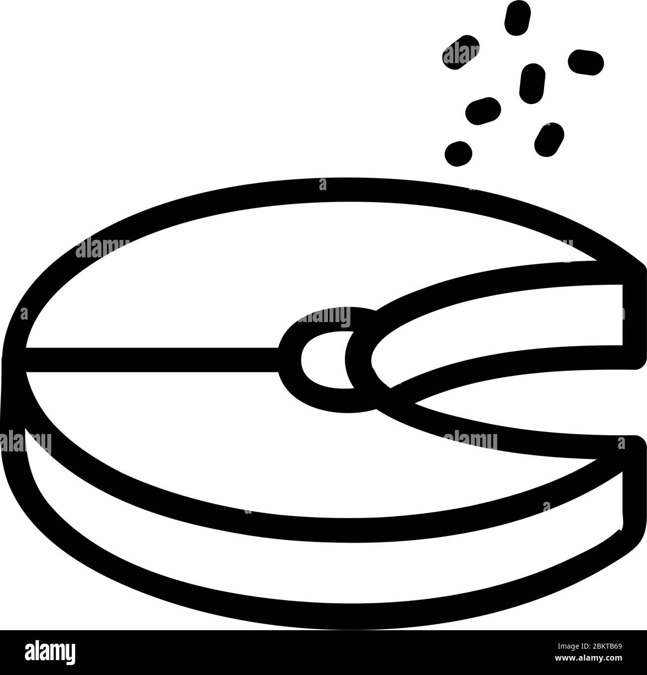 pour salt from salt shaker icon vector outline illustration Stock ...