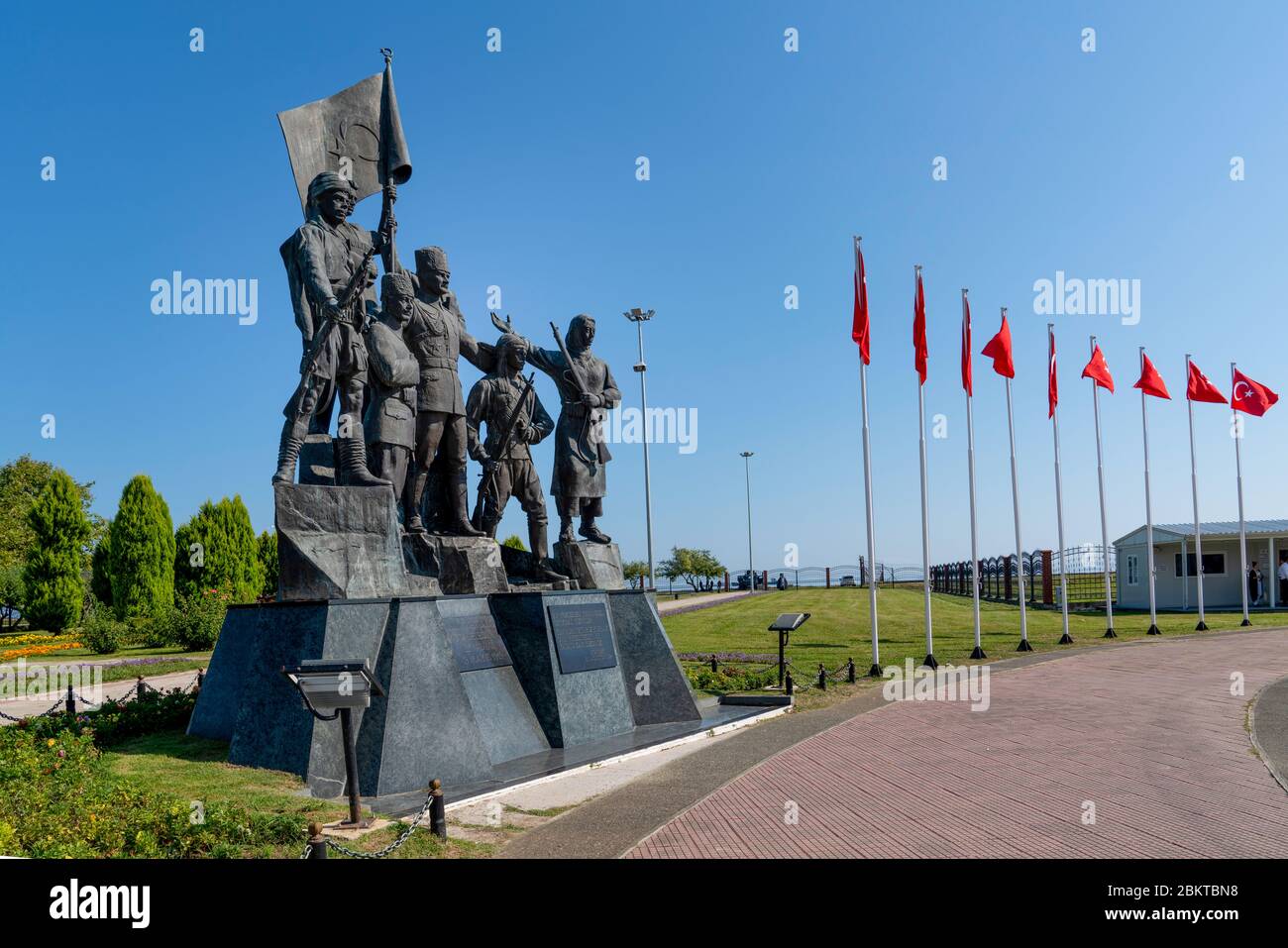 Samsun / Turkey - August 09 2019: The statue in open air museum near ...