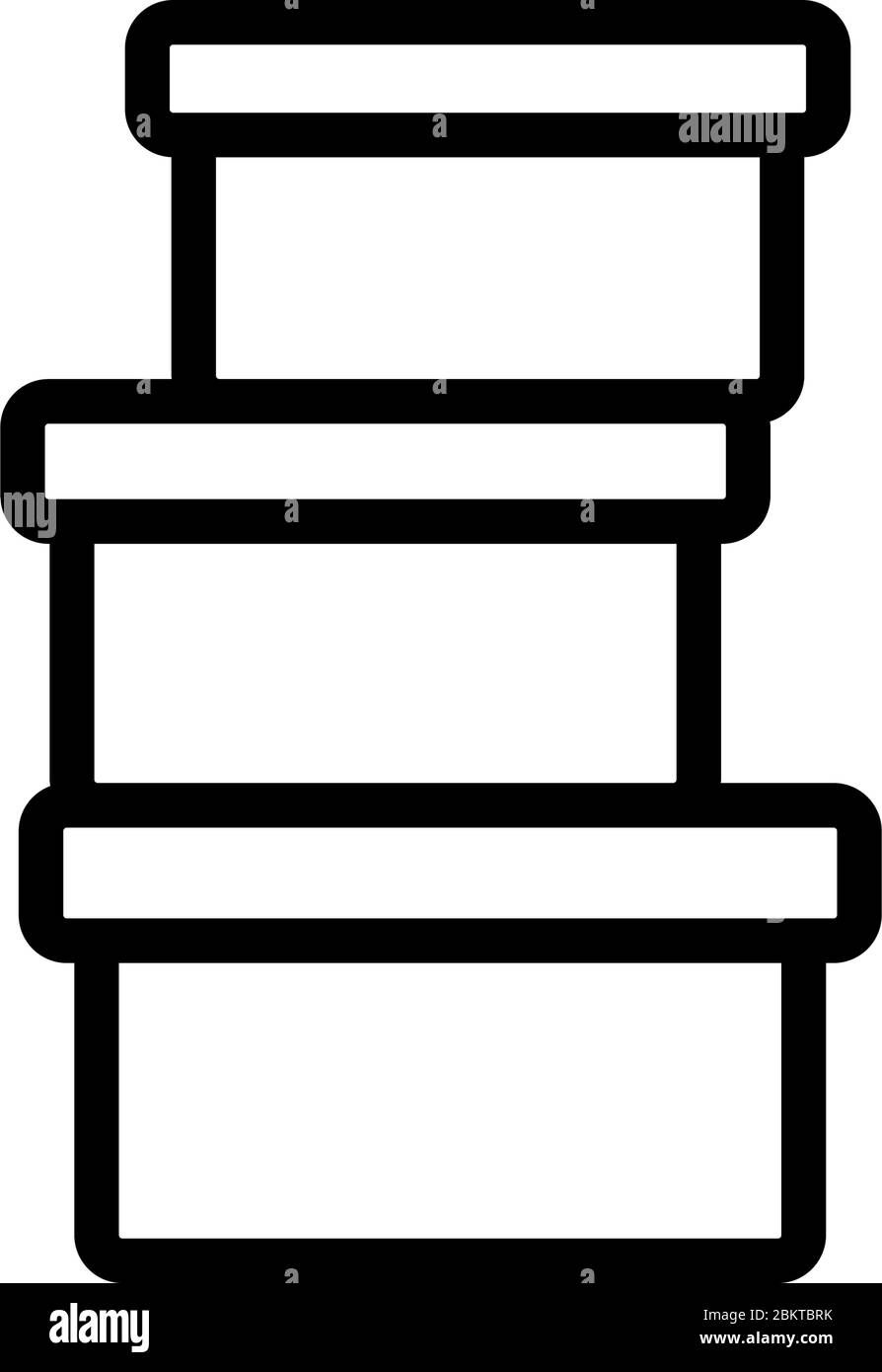 shoe boxes icon vector outline illustration Stock Vector Image & Art ...