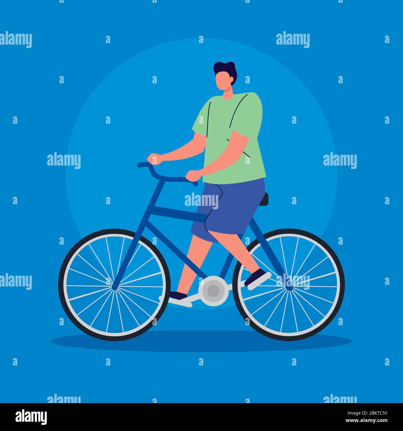 Person avatar in bicycle Stock Vector Images - Alamy