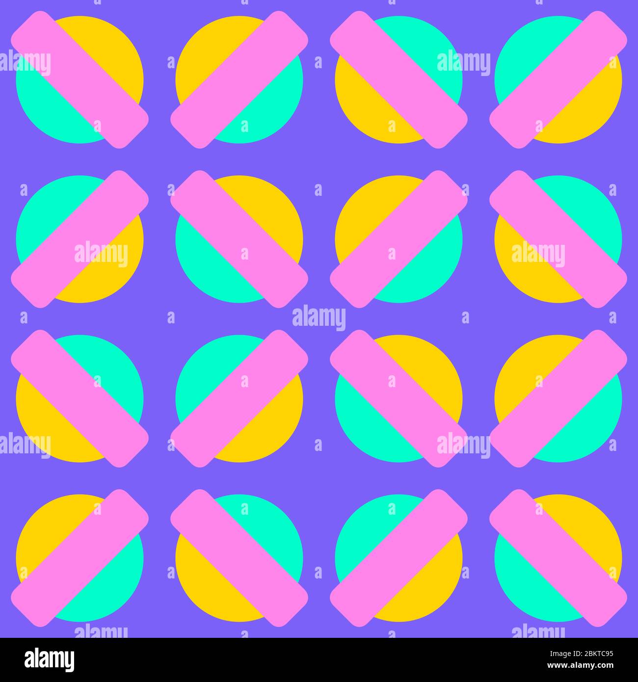 Simple abstract geometric design. Rounded repeated pattern for textile ...