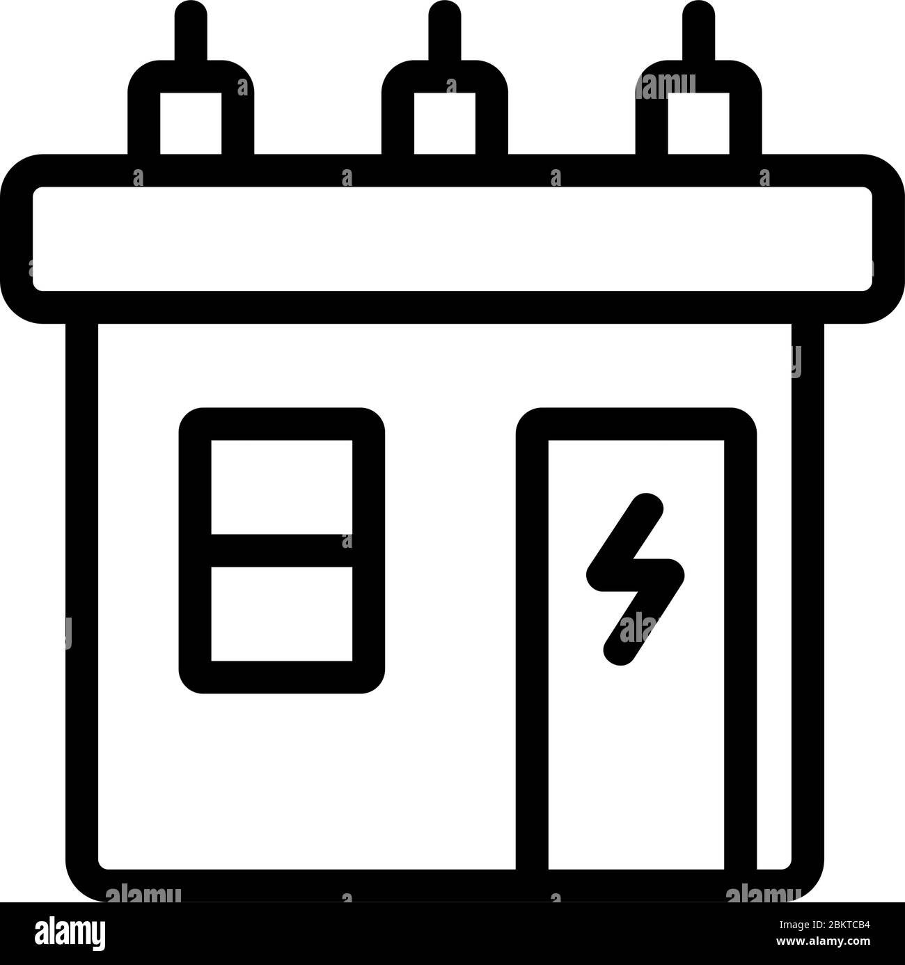 power line control building icon vector outline illustration Stock ...