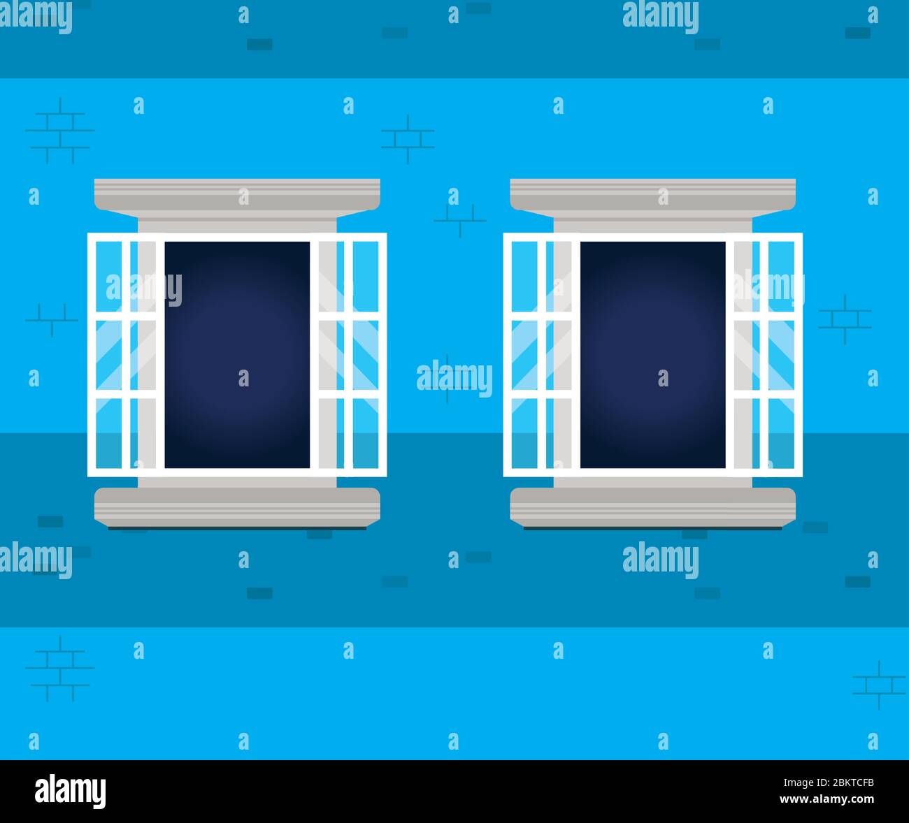 Windows glass architecture blue Stock Vector Images - Alamy