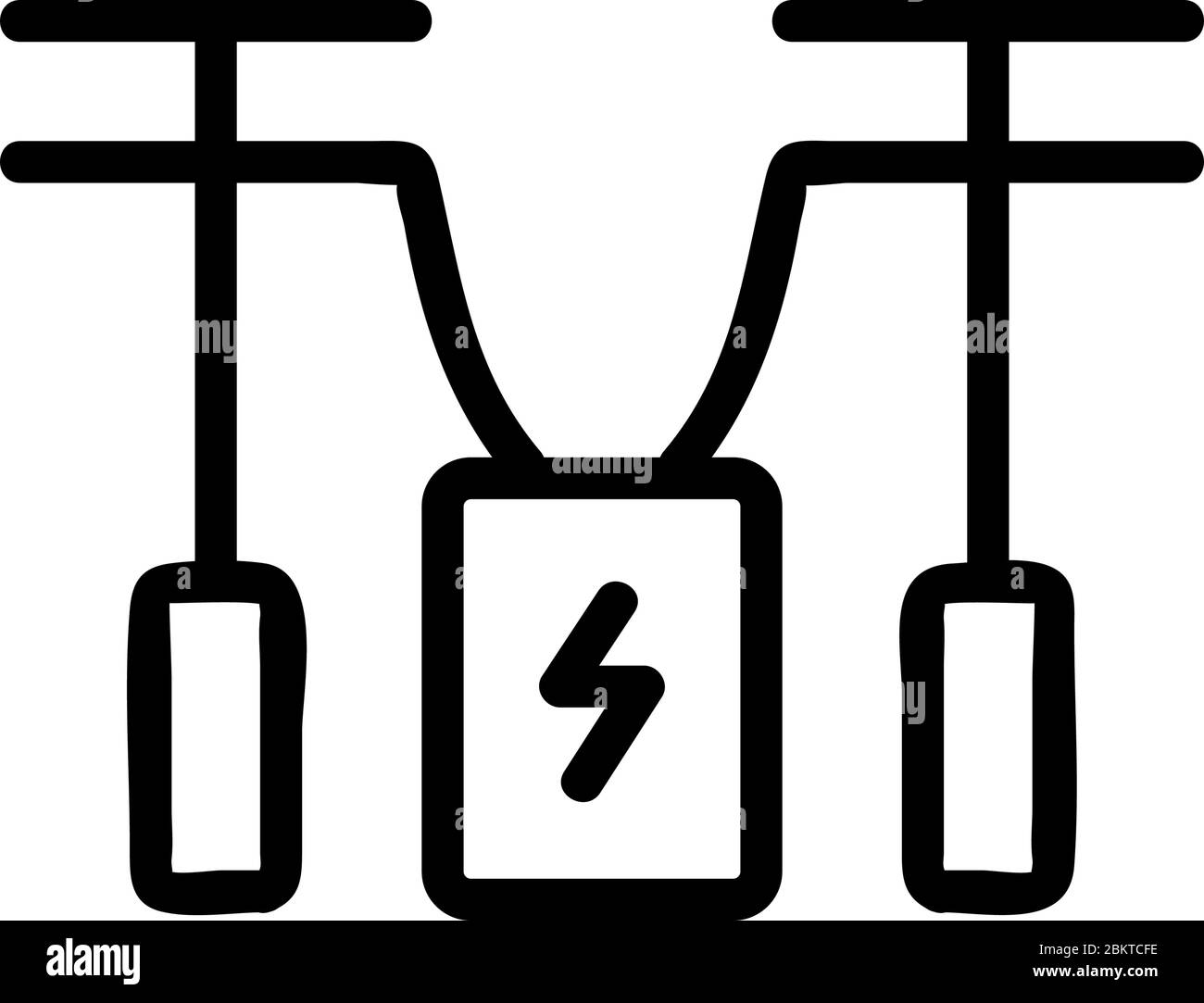 automated energy monitoring and control system icon vector outline ...