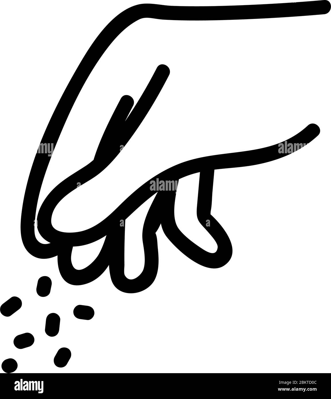 manually salt icon vector outline illustration Stock Vector Image & Art ...