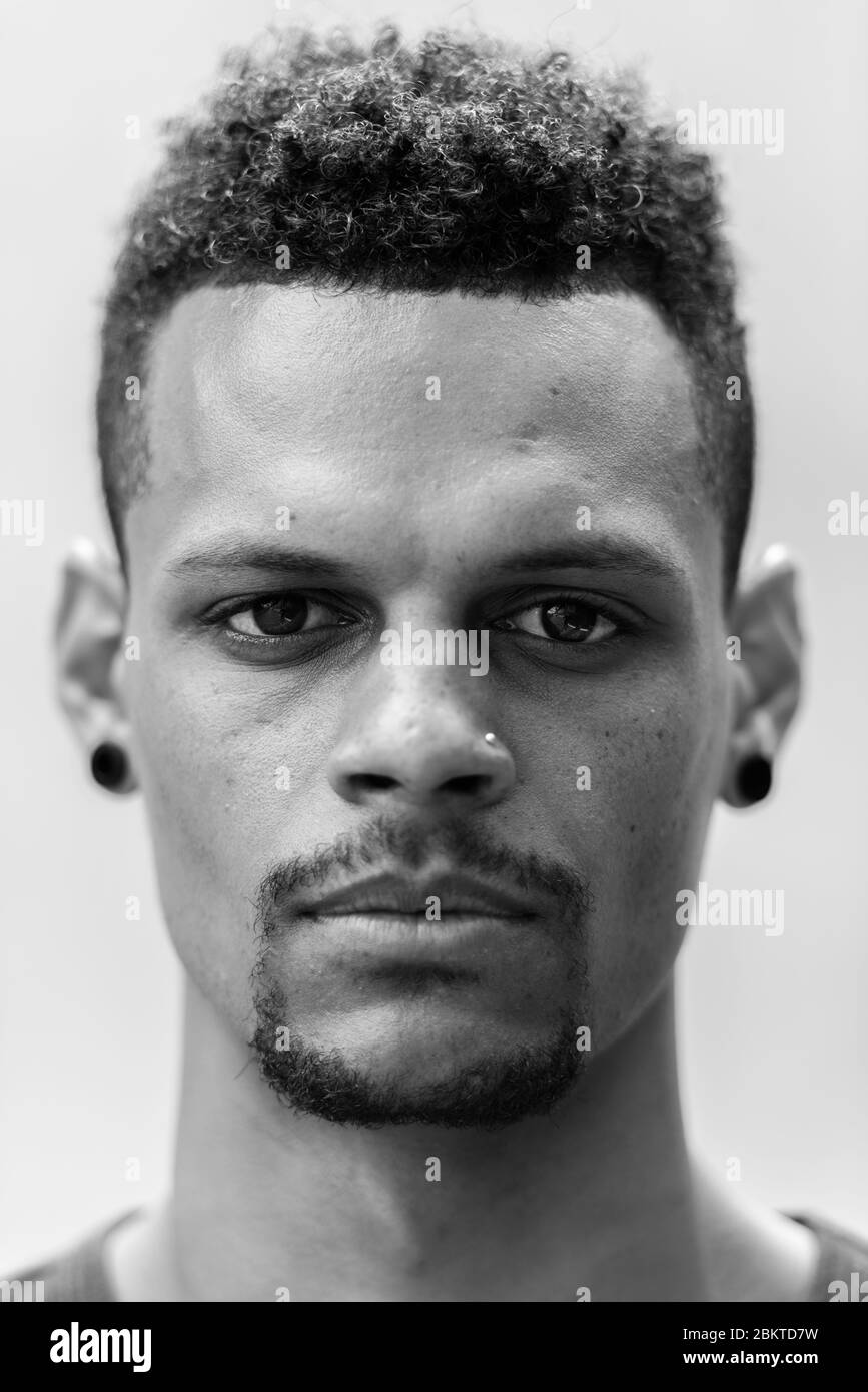 Handsome bearded african man Black and White Stock Photos & Images - Alamy