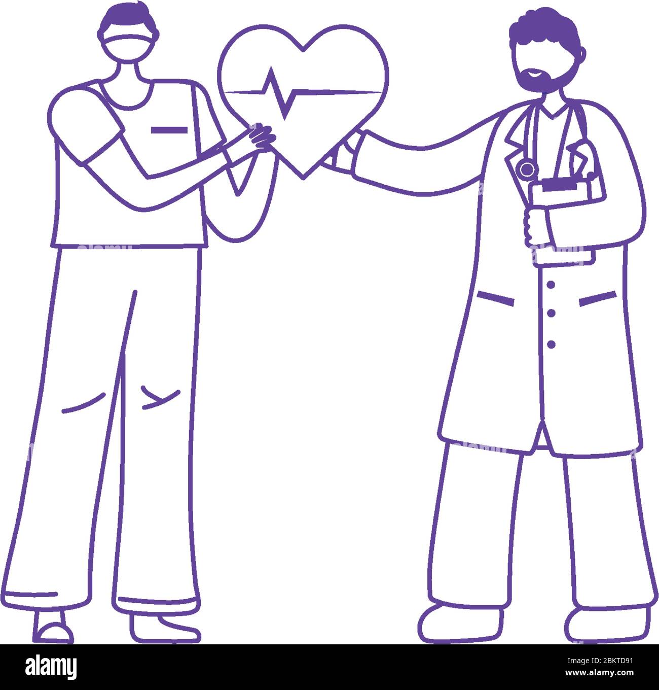 thanks doctors nurses physician and nurse with heartbeat medical ...