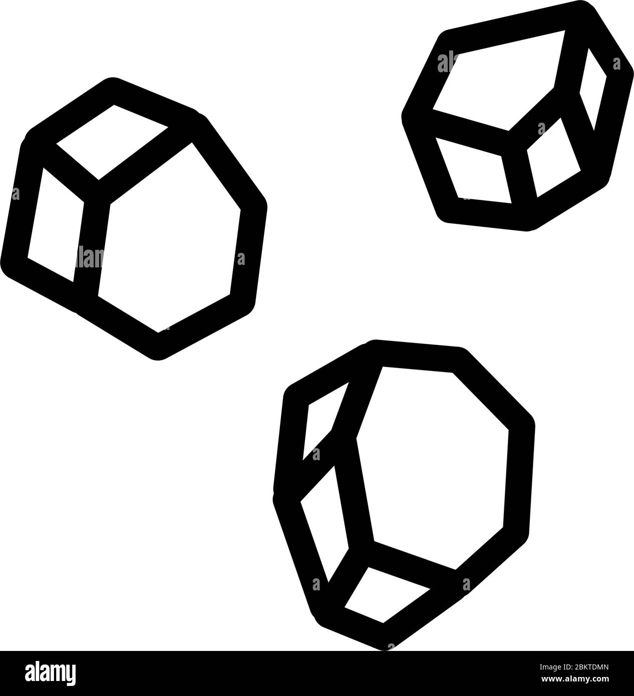 salt crystals icon vector outline illustration Stock Vector Image & Art ...