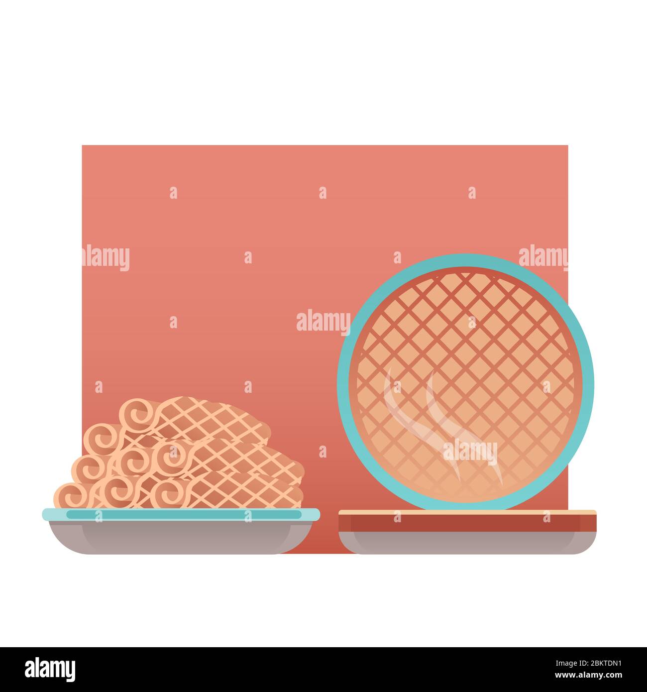 Waffle straws Stock Vector Images - Alamy