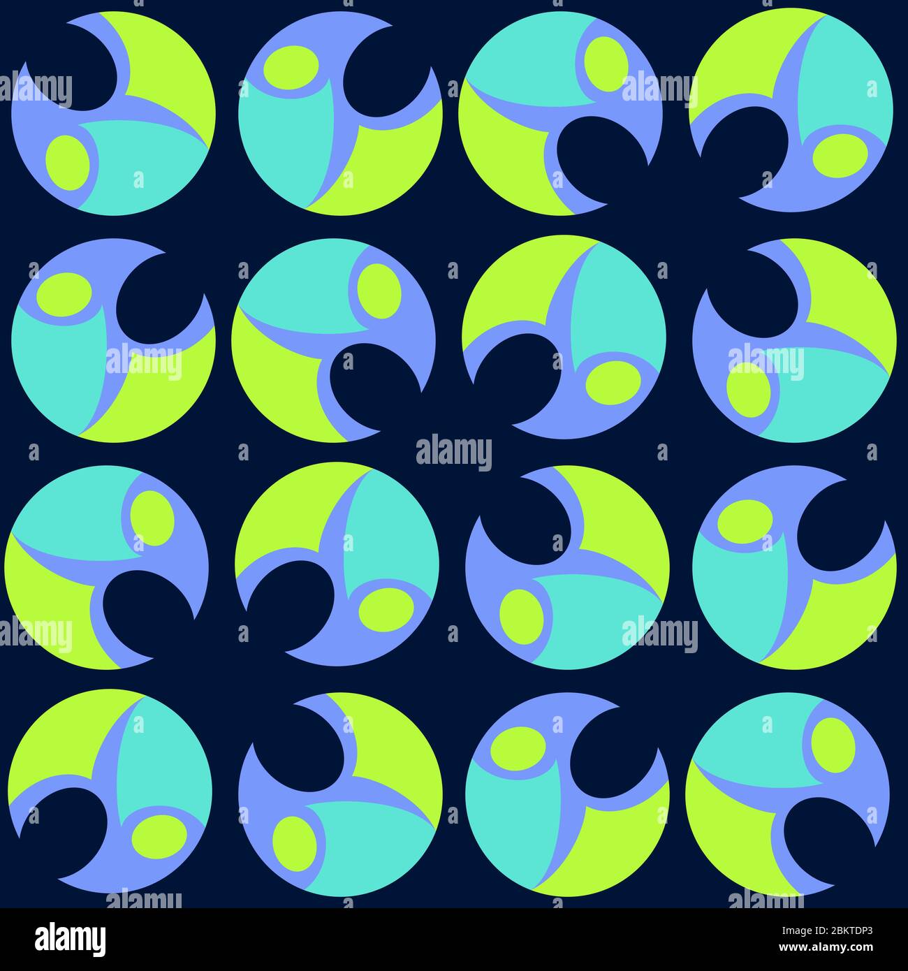 Simple abstract geometric design. Rounded repeated pattern for textile ...
