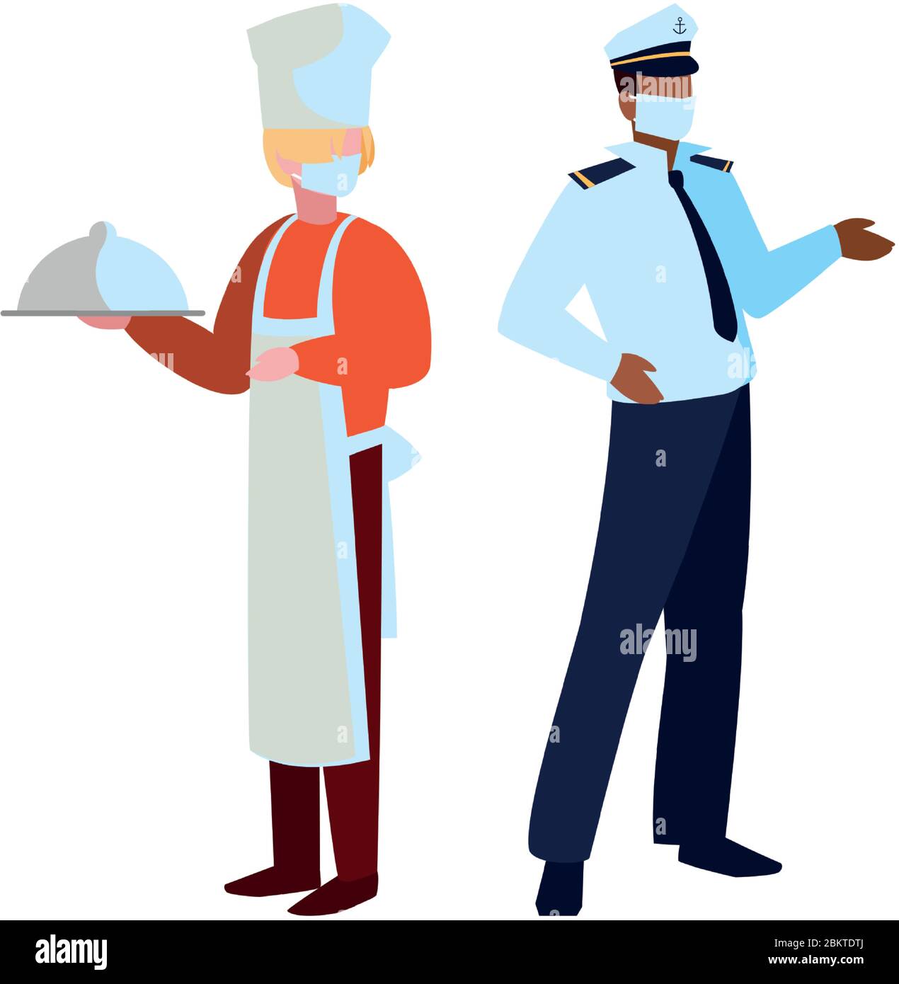 professional men wearing face mask vector illustration design Stock ...