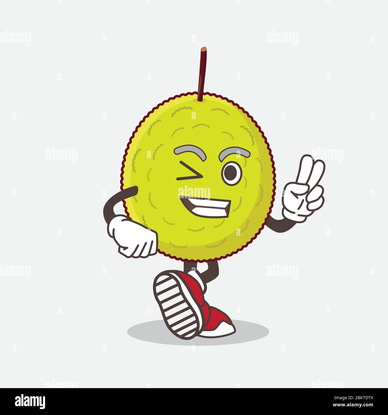 An illustration of Entawak Fruit cartoon mascot character with two ...