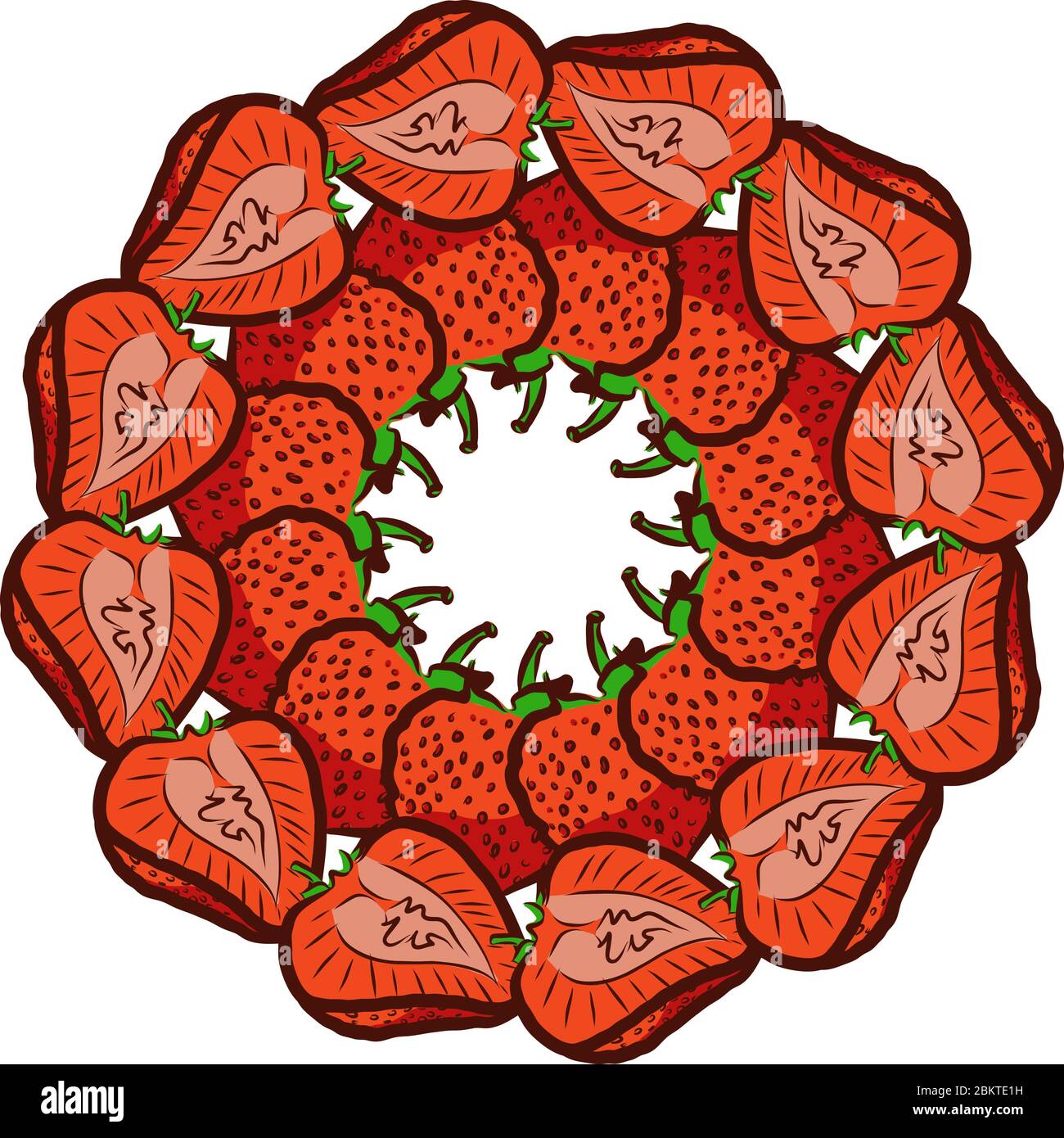 Strawberry in a circle Cut Out Stock Images & Pictures - Alamy