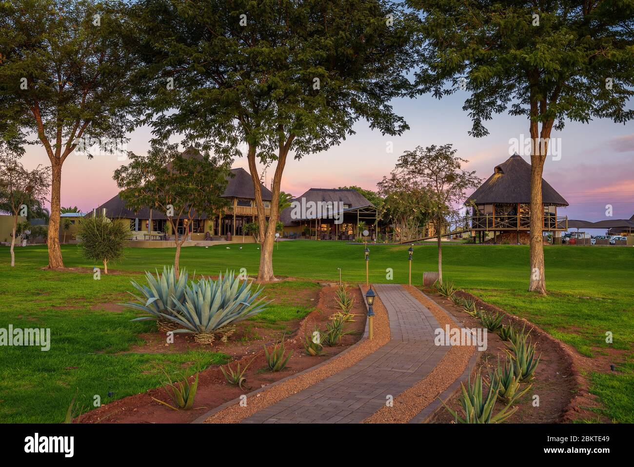 Accommodation walkway pathway resort hi-res stock photography and ...