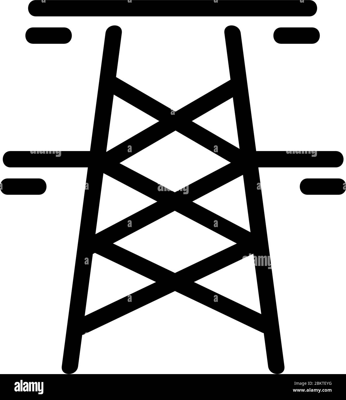 power tower icon vector outline illustration Stock Vector Image & Art ...